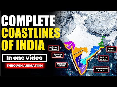 Indian Geography: Learn Coastal line of India | Smart Revision through Animation | OnlyIAS