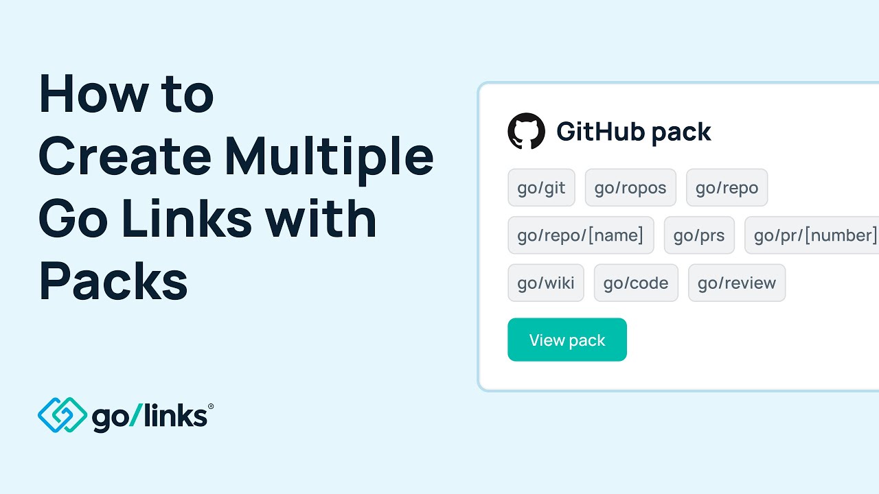 Automatically Create Multiple Github Go Links with Packs