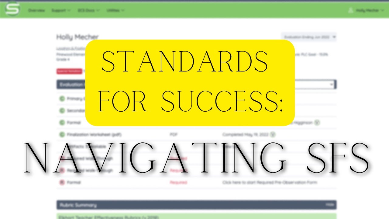 Standards For Success: Navigating the Basics
