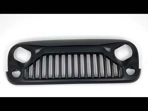 Central Front Grille suitable for JEEP Wrangler / Rubicon JK (2007-2017) Angry Bird Design Black