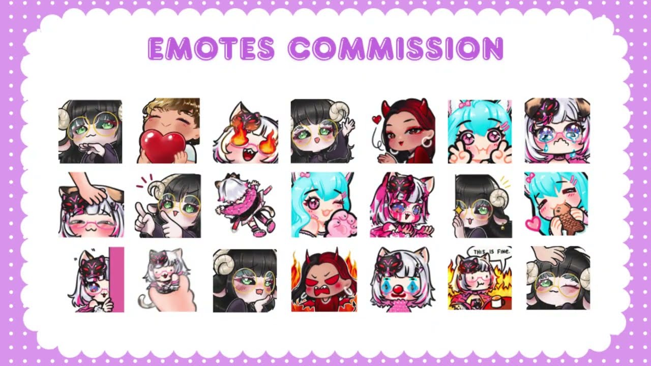 Emotes sample commission