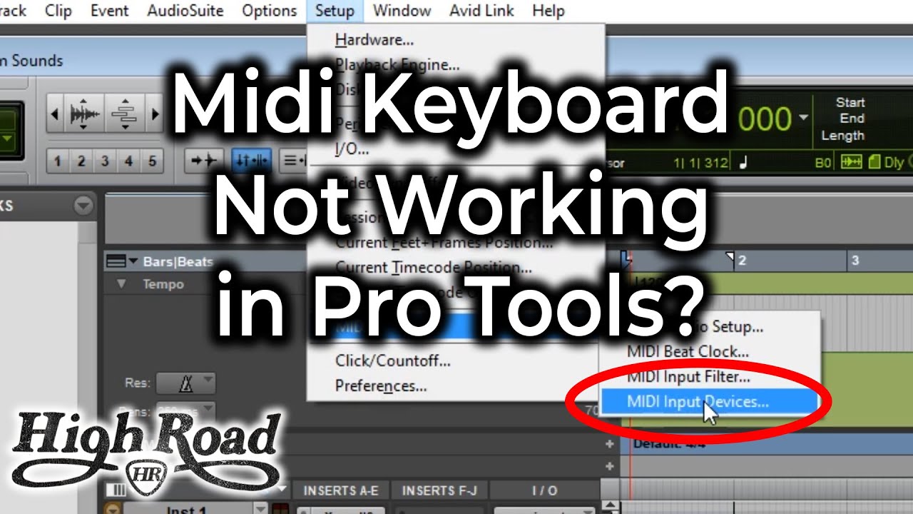 Pro Tools Tutorial - Beginner - Midi Keyboard Not Working in Pro Tools