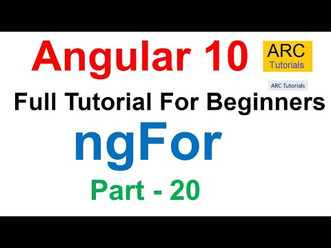 Learn Angular 10 Tutorial 20 ngFor in Angular | Angular 10 Tutorial For Beginners - Mind Luster