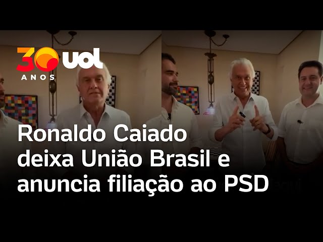 Ao lado de Leite e Ratinho Jr., Caiado anuncia ida ao PSD