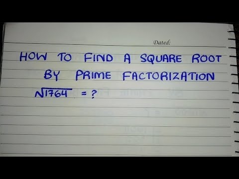 Square Root of 1764| Square Root of 1764 by prime Factorization