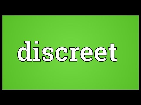 Discreet Meaning