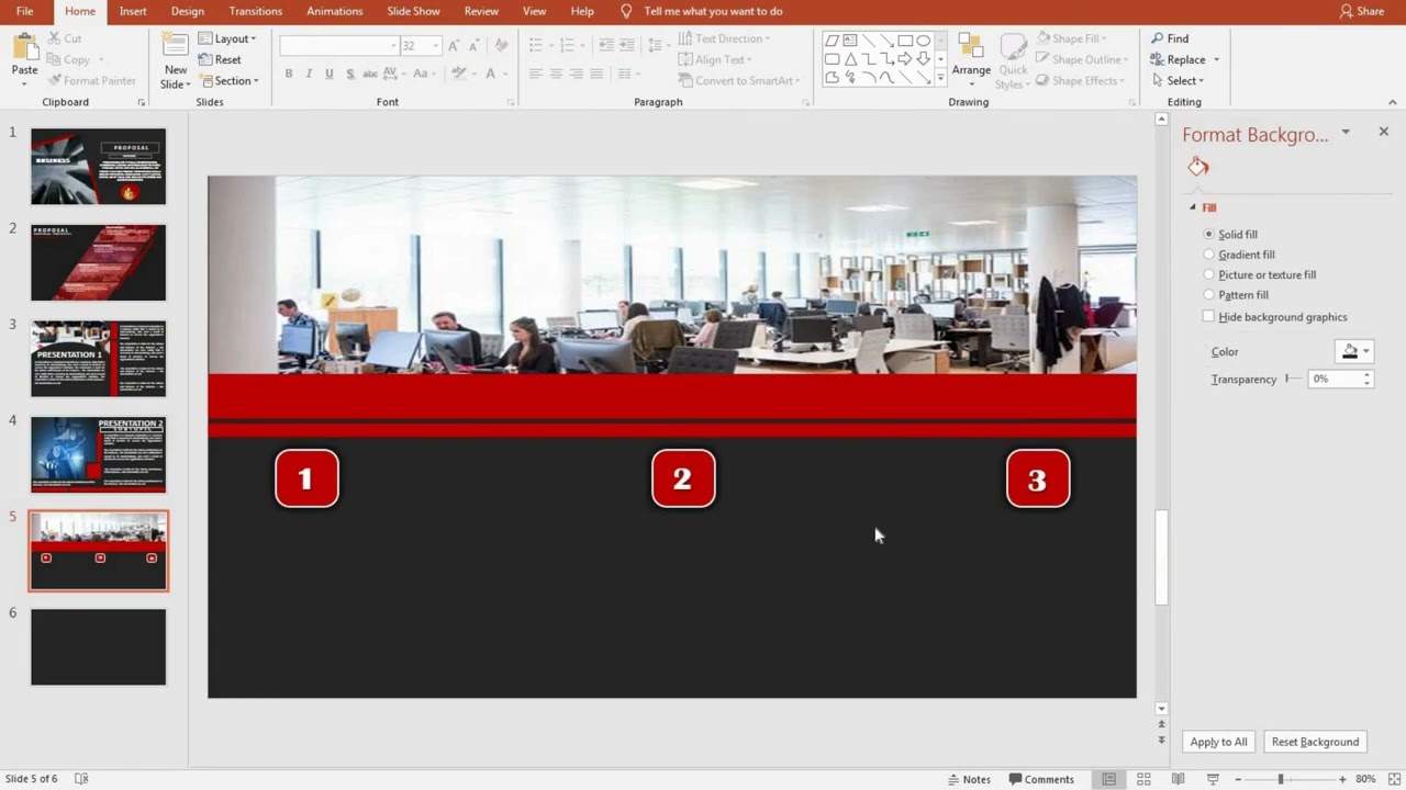 RED-BLACK PowerPoint Template FREE with PASSWORD l PPT#49.1| SIMPLE TUTORIAL