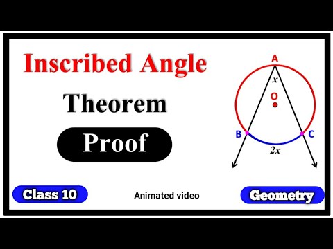 Inscribed angle theorem proof | Circle | Class 10 | Geometry | animated video