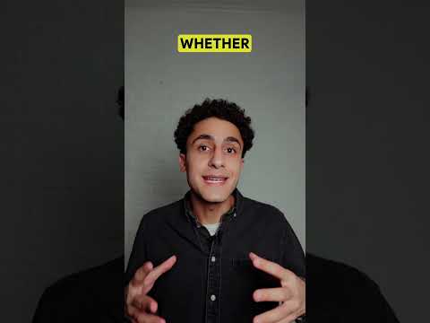 "If" VS "Whether" πΊπΈπ¬π§ What's the difference?