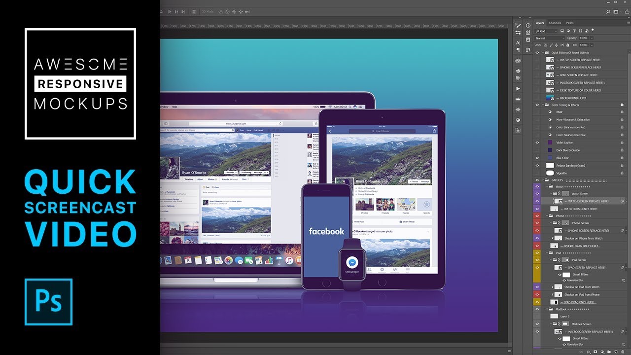 Awesome Responsive Mockups Screencast