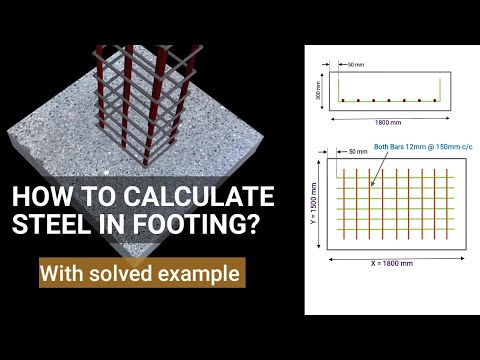 Steel quantity calculation | Column footing | footing reinforcement details | BBS of footing | #RCC