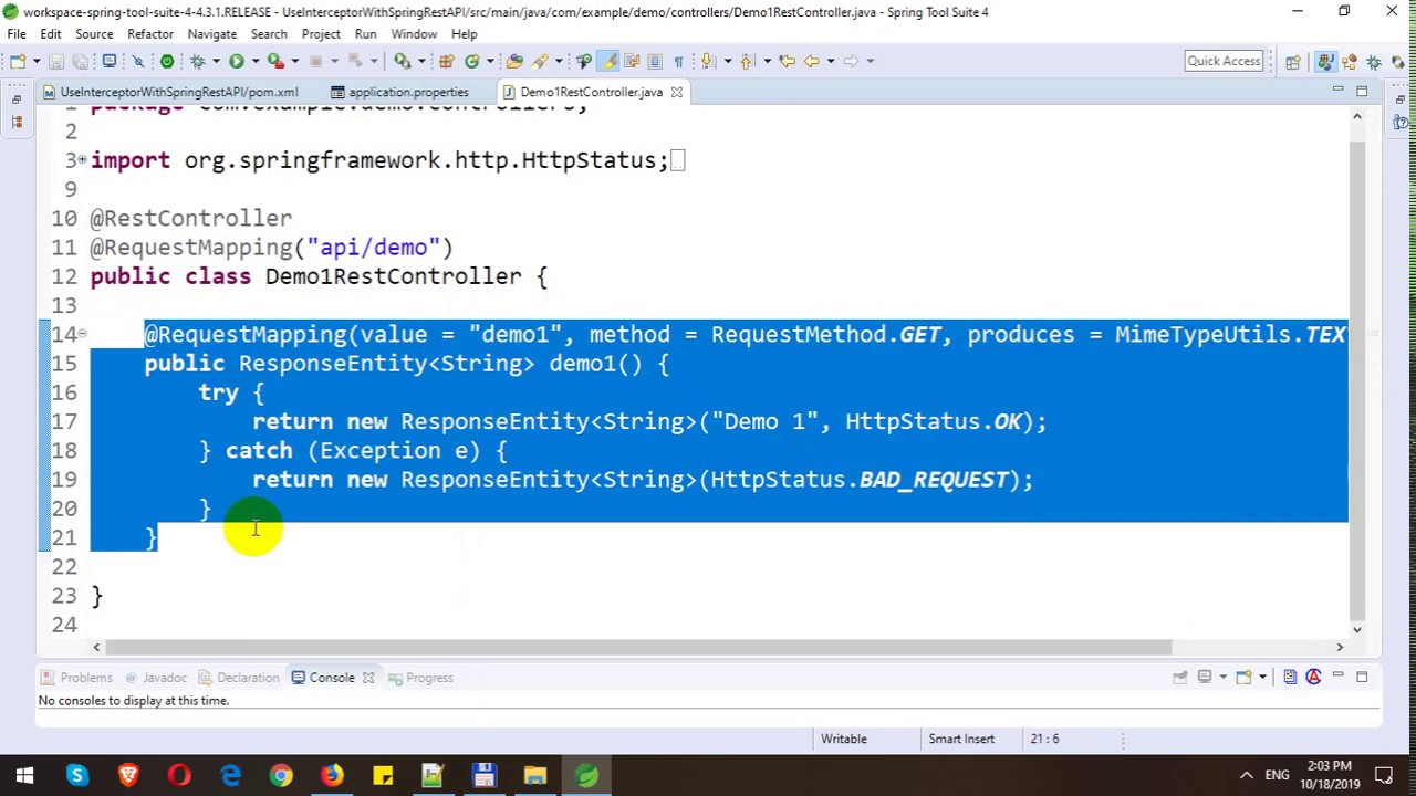 Use Interceptor in Spring Rest API