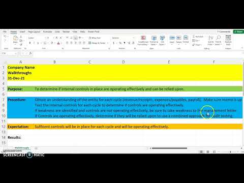 UNDERSTANDING AUDIT WALKTHROUGHS | INTERNAL CONTROLS SYSTEM