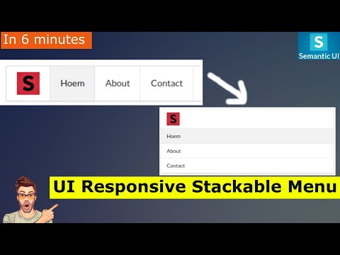 semantic ui responsive stackable menu|responsive stackable menu|responsive stackable menu navigation