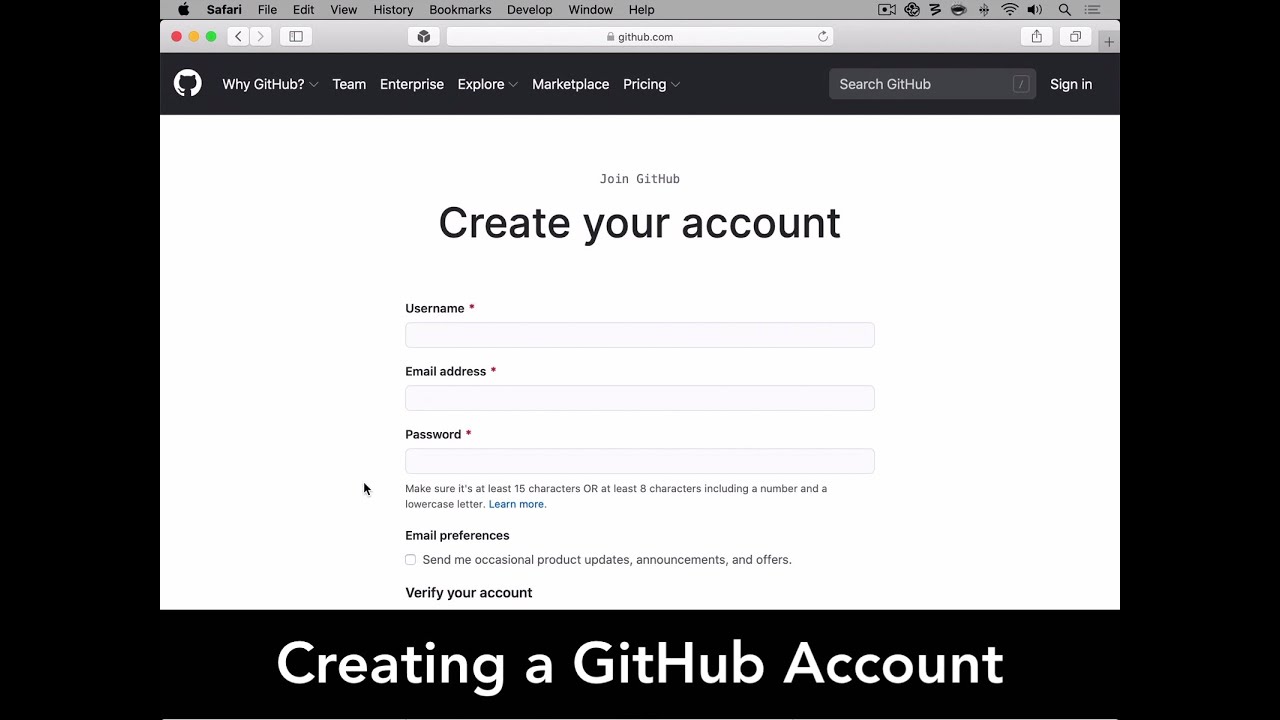 Creating a GitHub Account