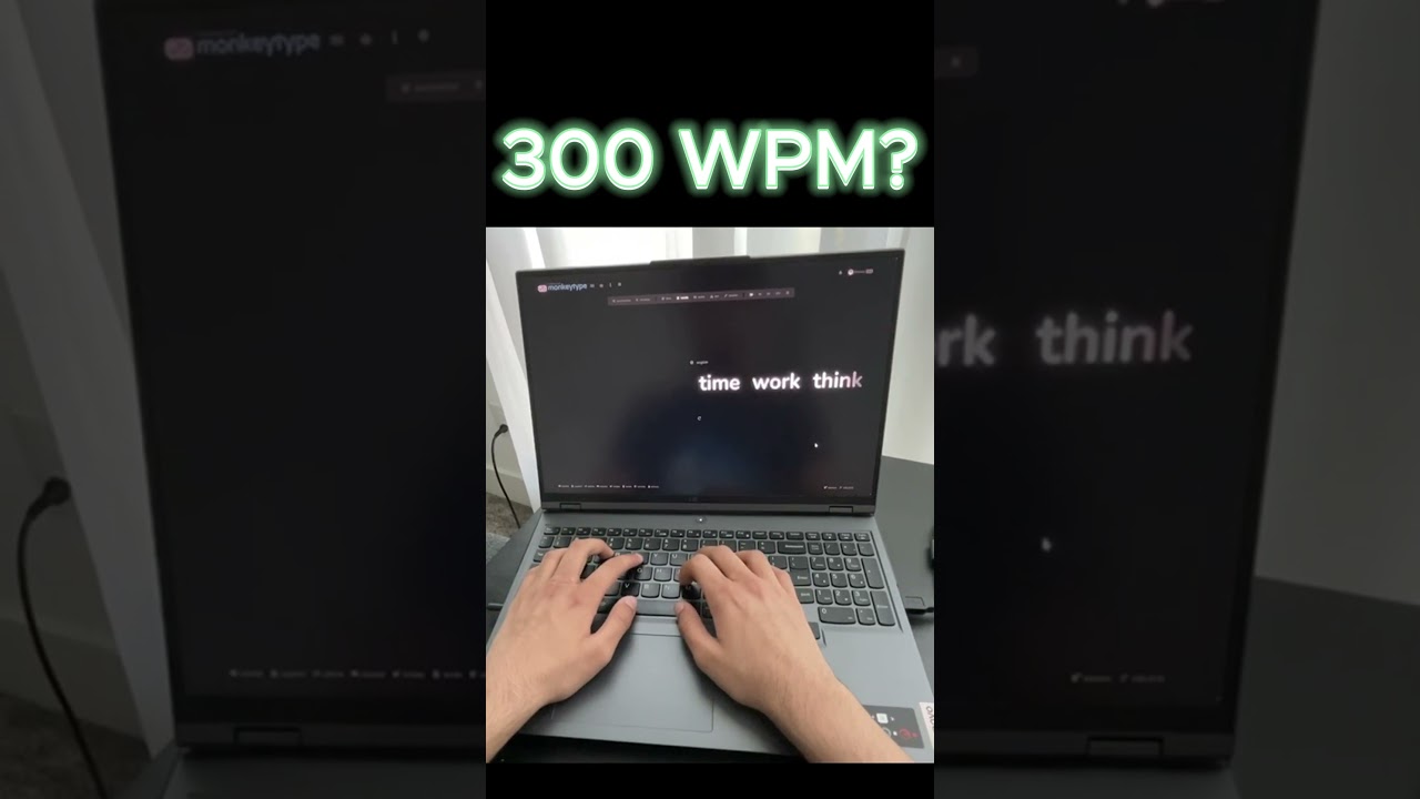 Typing almost 300 WPM?! 🔥💥 #typing #keyboard #computer