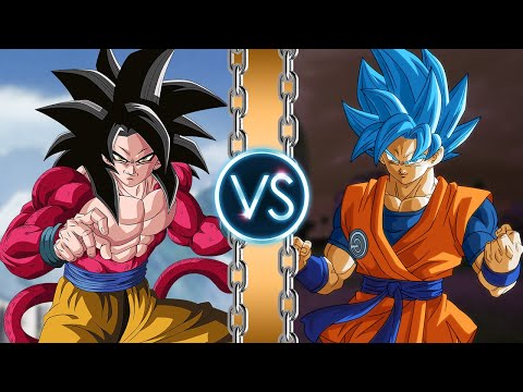 Goku SSJ4 vs Goku SSJ Blue
