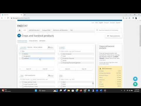 FAOSTAT- an online free data source