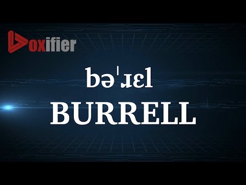 How to Pronunce Burrell in English - Voxifier.com