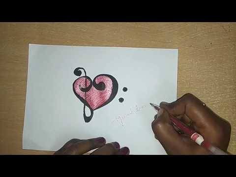 How To Draw A Music Note Symbol Step by Step | valentines Day Drawing for kids