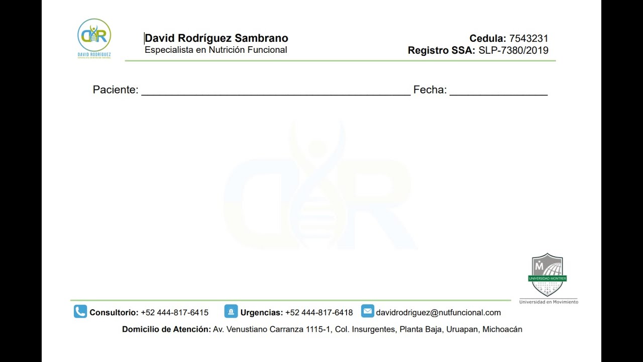 Como Elaborar un Formato Para Receta Medica en Word