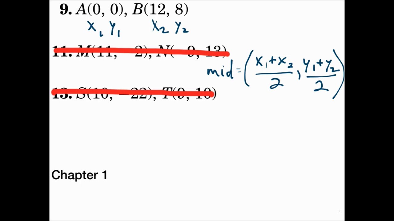 Geometry 1.3 Distance and Midpoints