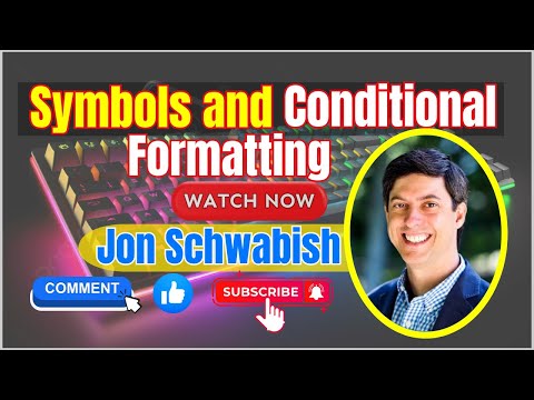 Symbols and Conditional Formatting | How to Master Symbols in Excel | Jon Schwabish