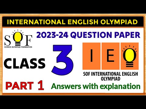 ENGLISH Olympiad class 3 | SOF IEO CLASS 3 | IEO OLYMPIAD CLASS 3 | IEO 2023-24 class 3 | #olympiad