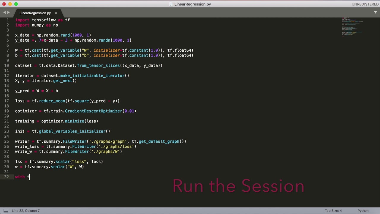 Linear Regression | Tensorflow | Python