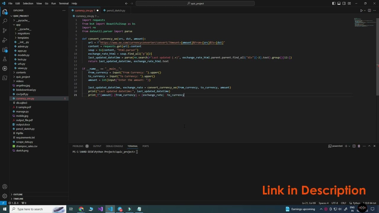 How to create a currency convertor in python