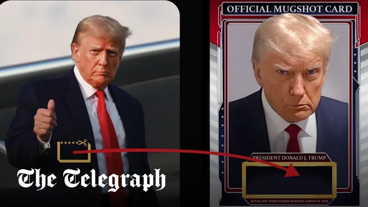 Donald Trump sells cut-up pieces of suit he wore in mugshot - for $5,000