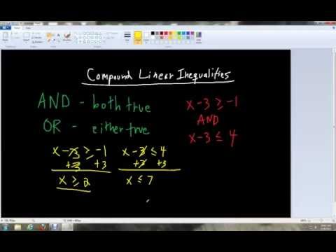 Compound and Linear Inequalities