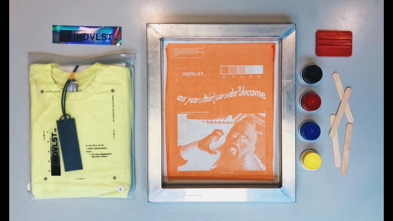 How To Screen Print Your Own T Shirts - INDVLST Lab Screen Print Kit From Capsul