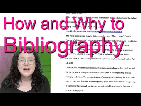How and Why to Bibliography: What be annotated bibliography?