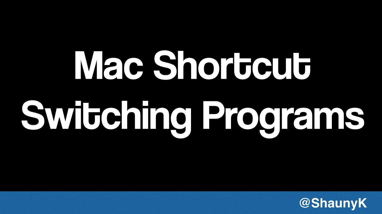 Switch between programs using Command Tab