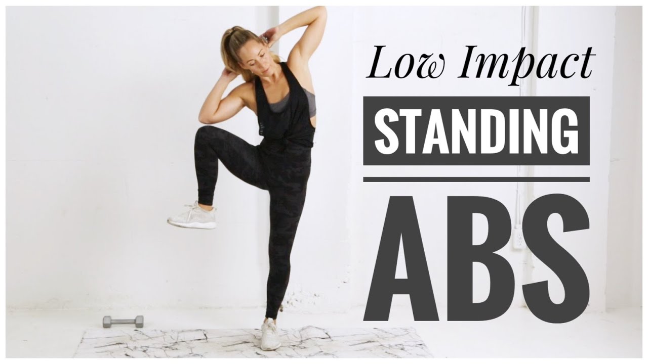 Low Impact STANDING ABS Workout // With Weights