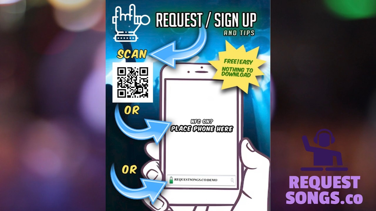 DJ Karaoke Request App FREE with Real Tipping, QR Code, SMS