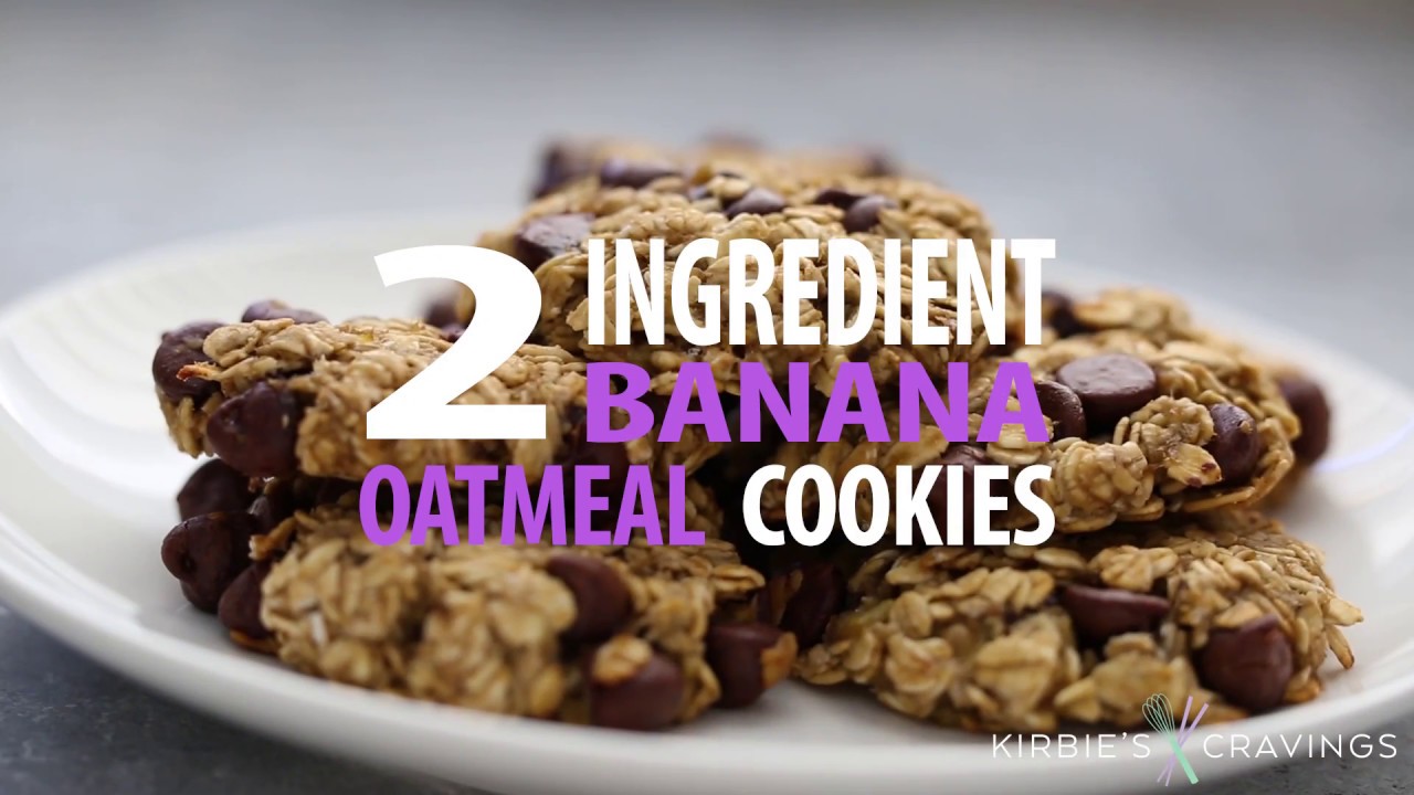 2 ingredient Banana Oatmeal Cookies