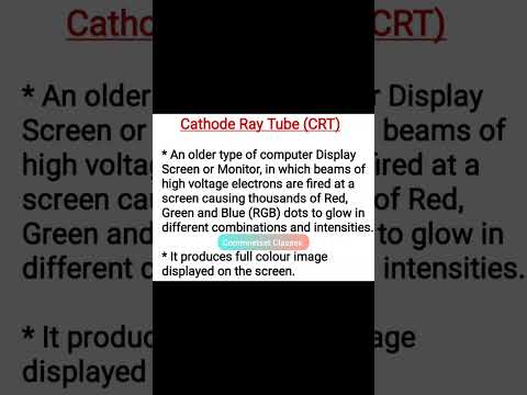 Cathode Ray Tube || CRT || NTA UGC NET Paper 1 ICT #shortvideo #shorts