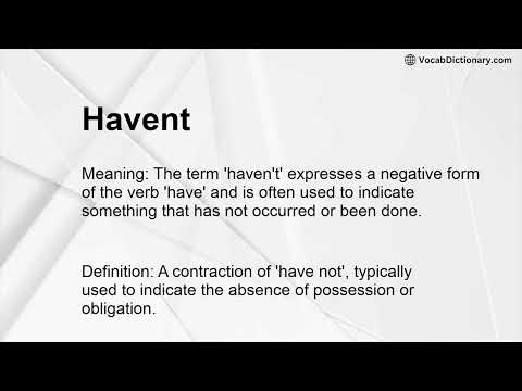 Havent Meaning