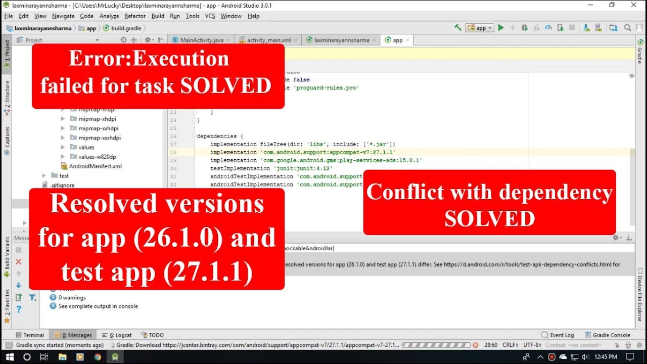 Error:Execution failed for task | Resolved versions for app | SOLVED | ANDROID STUDIO