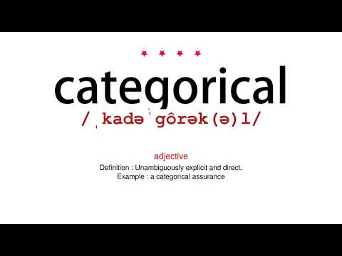 How to pronounce categorical - Vocab Today