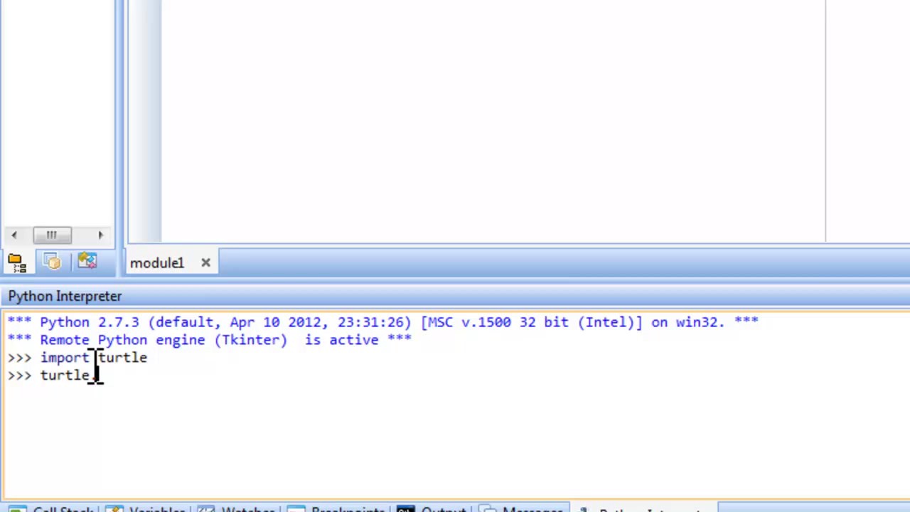 Using Pyscripter and IDLE with the Python Turtle Module