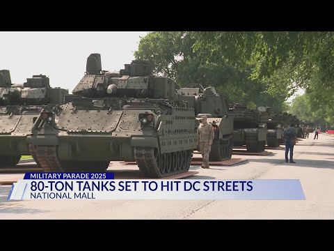 'Fantastic machines': Tanks, heavy equipment set for DC military parade