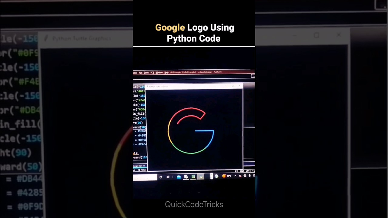Drawing Google logo using python #shorts #python
