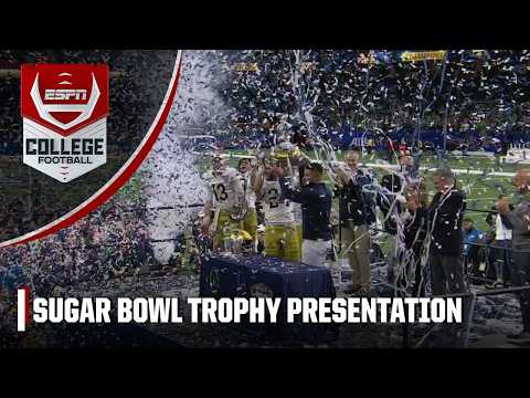 [FULL] Notre Dame’s trophy presentation after winning the Sugar Bowl | ESPN College Football