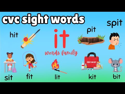 It Word Family ( bit, kit, lit, sit, fit, pit and spit ) l Phonics Song for Kids l Teacher Hena
