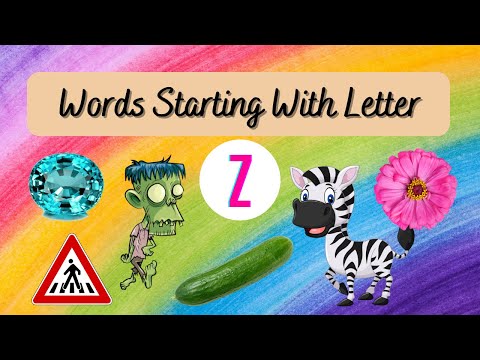 Words Starting With Letter Z || Learn Letter Z Words With Pictures And Spelling || Kidzone