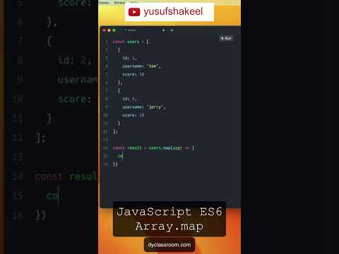 ES6 Array Map Method #shorts