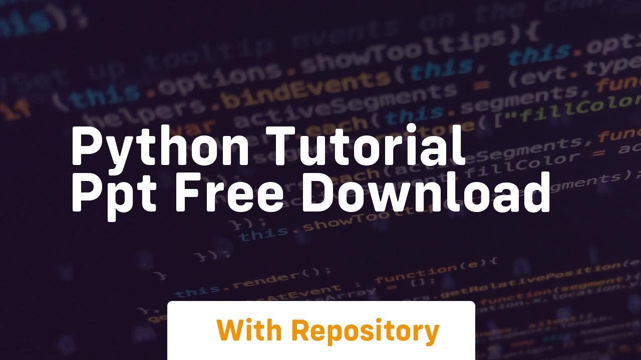 python tutorial ppt free download